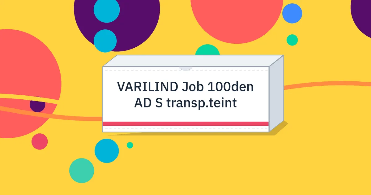 Symbolbild: Packung mit der Aufschrift VARILIND Job 100den AD S transp.teint (PZN 04471736) – Verfügbarkeit und Bezug in Apotheken in Frankfurt am Main