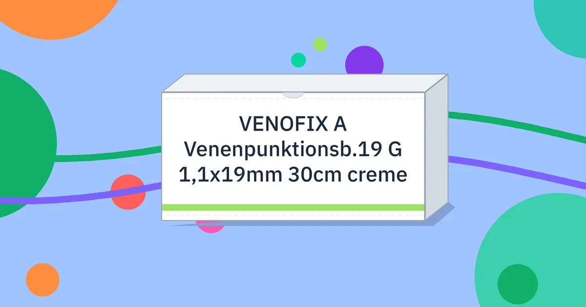 Symbolbild: Packung mit der Aufschrift VENOFIX A Venenpunktionsb.19 G 1,1x19mm 30cm creme (PZN 17935249) – Verfügbarkeit und Bezug in Apotheken in Frankfurt am Main