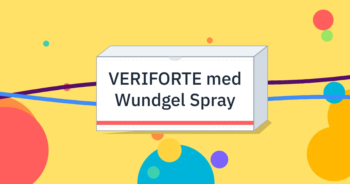 Symbolbild: Packung mit der Aufschrift VERIFORTE med Wundgel Spray (PZN 13860690) – Verfügbarkeit und Bezug in Apotheken in Frankfurt am Main
