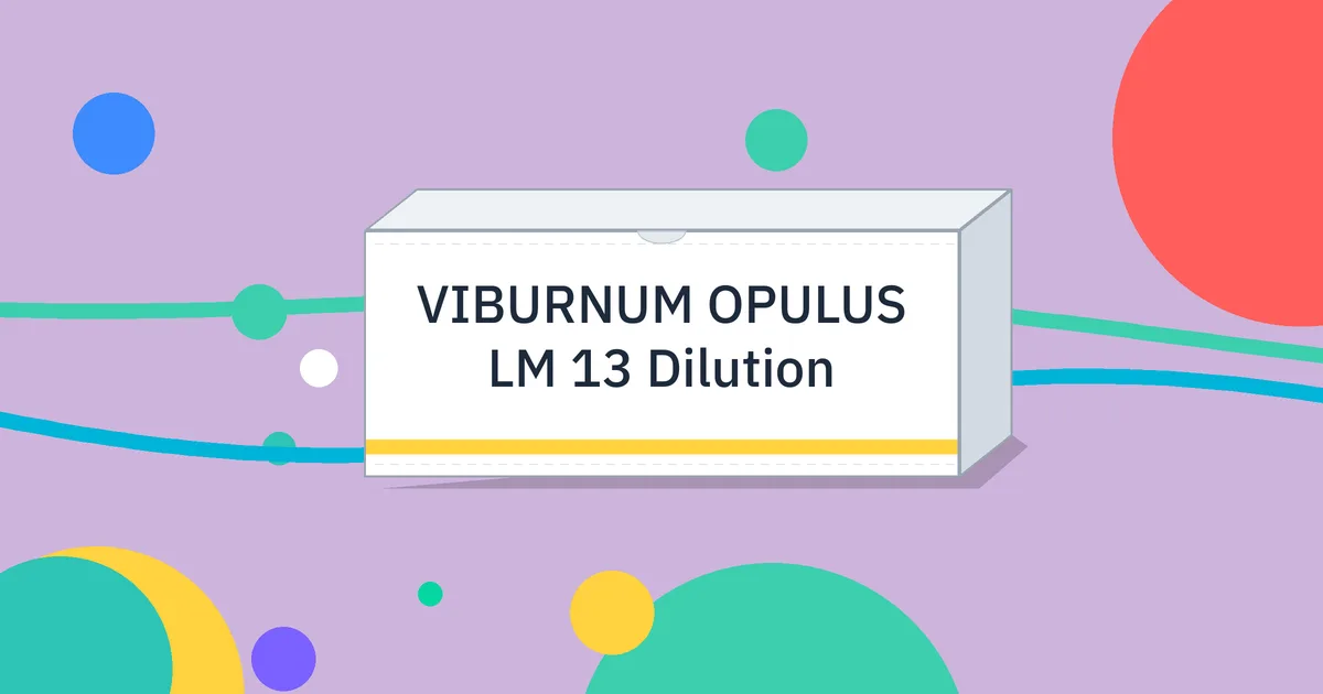 Symbolbild: Packung mit der Aufschrift VIBURNUM OPULUS LM 13 Dilution (PZN 13270876) – Verfügbarkeit und Bezug in Apotheken in Frankfurt am Main