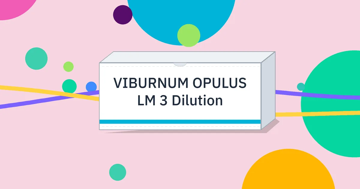 Symbolbild: Packung mit der Aufschrift VIBURNUM OPULUS LM 3 Dilution (PZN 13270646) – Verfügbarkeit und Bezug in Apotheken in Frankfurt am Main