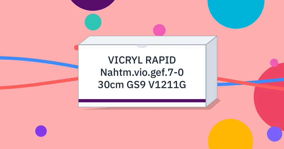 Symbolbild: Packung mit der Aufschrift VICRYL RAPID Nahtm.vio.gef.7-0 30cm GS9 V1211G (PZN 16256782) – Verfügbarkeit und Bezug in Apotheken in Frankfurt am Main