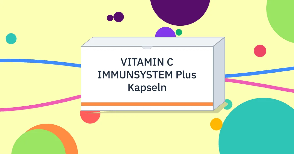 Symbolbild: Packung mit der Aufschrift VITAMIN C IMMUNSYSTEM Plus Kapseln (PZN 16764768) – Verfügbarkeit und Bezug in Apotheken in Frankfurt am Main
