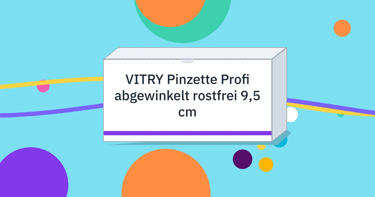 Symbolbild: Packung mit der Aufschrift VITRY Pinzette Profi abgewinkelt rostfrei 9,5 cm (PZN 10042471) – Verfügbarkeit und Bezug in Apotheken in Frankfurt am Main