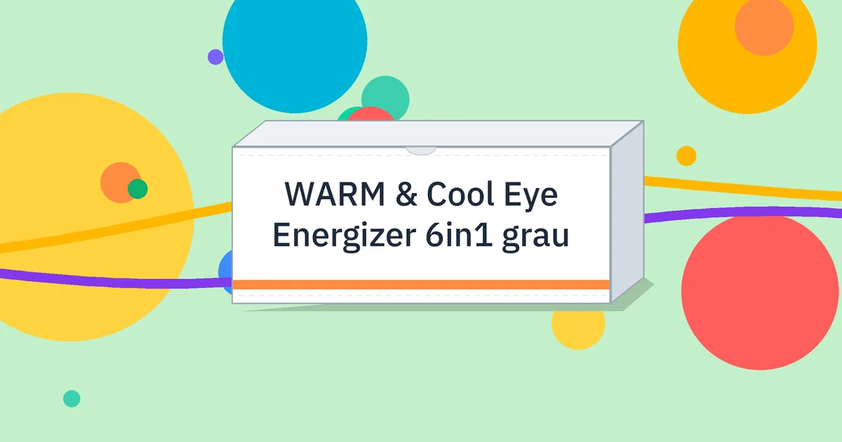 Symbolbild: Packung mit der Aufschrift WARM & Cool Eye Energizer 6in1 grau (PZN 18805968) – Verfügbarkeit und Bezug in Apotheken in Frankfurt am Main