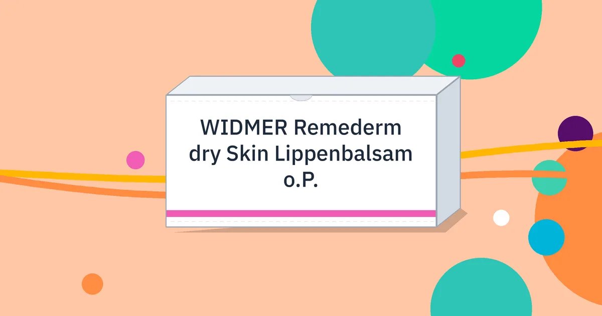 Symbolbild: Packung mit der Aufschrift WIDMER Remederm dry Skin Lippenbalsam o.P. (PZN 19395892) – Verfügbarkeit und Bezug in Apotheken in Frankfurt am Main