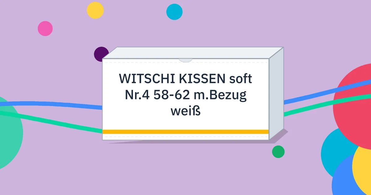 Symbolbild: Packung mit der Aufschrift WITSCHI KISSEN soft Nr.4 58-62 m.Bezug weiß (PZN 00627727) – Verfügbarkeit und Bezug in Apotheken in Frankfurt am Main