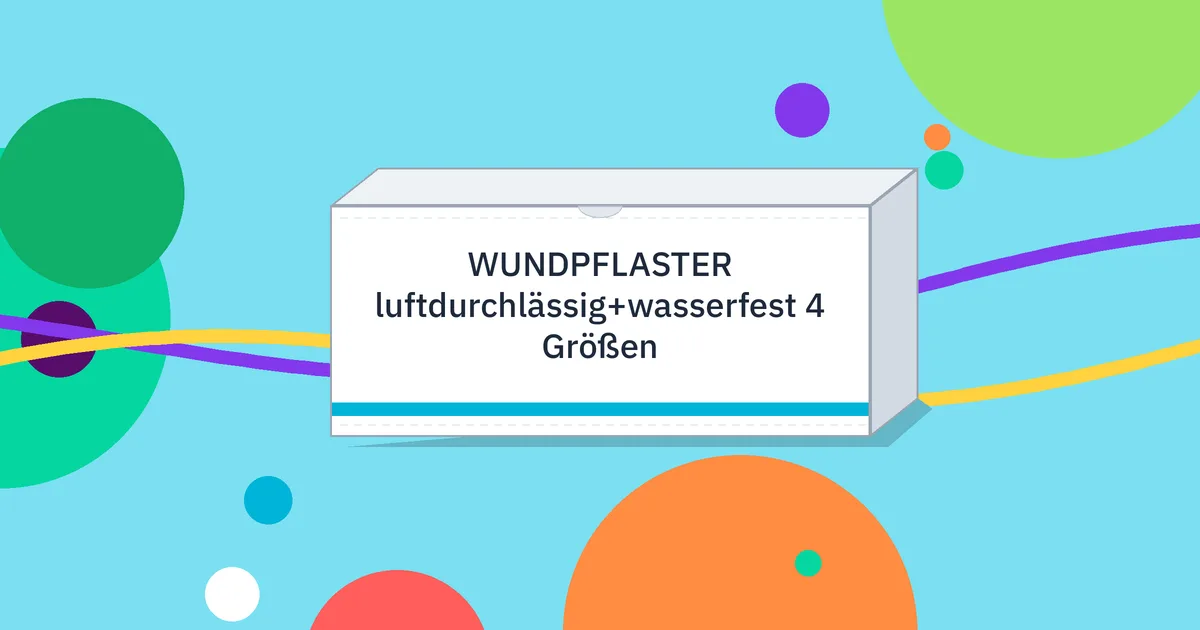 Symbolbild: Packung mit der Aufschrift WUNDPFLASTER luftdurchlässig+wasserfest 4 Größen (PZN 09750518) – Verfügbarkeit und Bezug in Apotheken in Frankfurt am Main