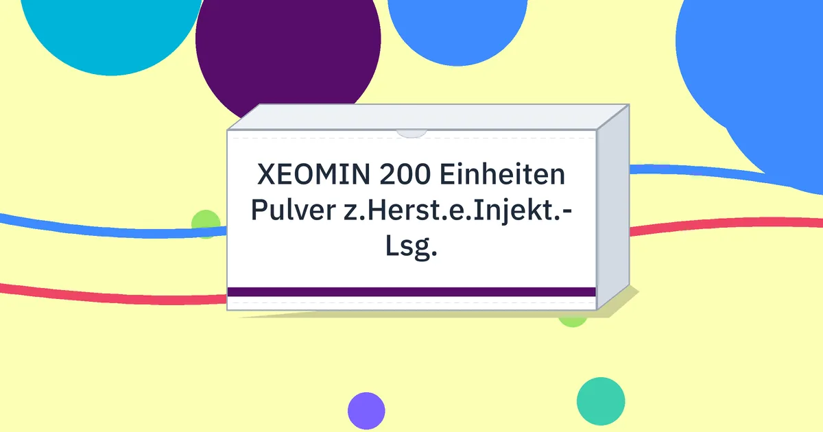 Symbolbild: Packung mit der Aufschrift XEOMIN 200 Einheiten Pulver z.Herst.e.Injekt.-Lsg. (PZN 20093251) – Verfügbarkeit und Bezug in Apotheken in Frankfurt am Main