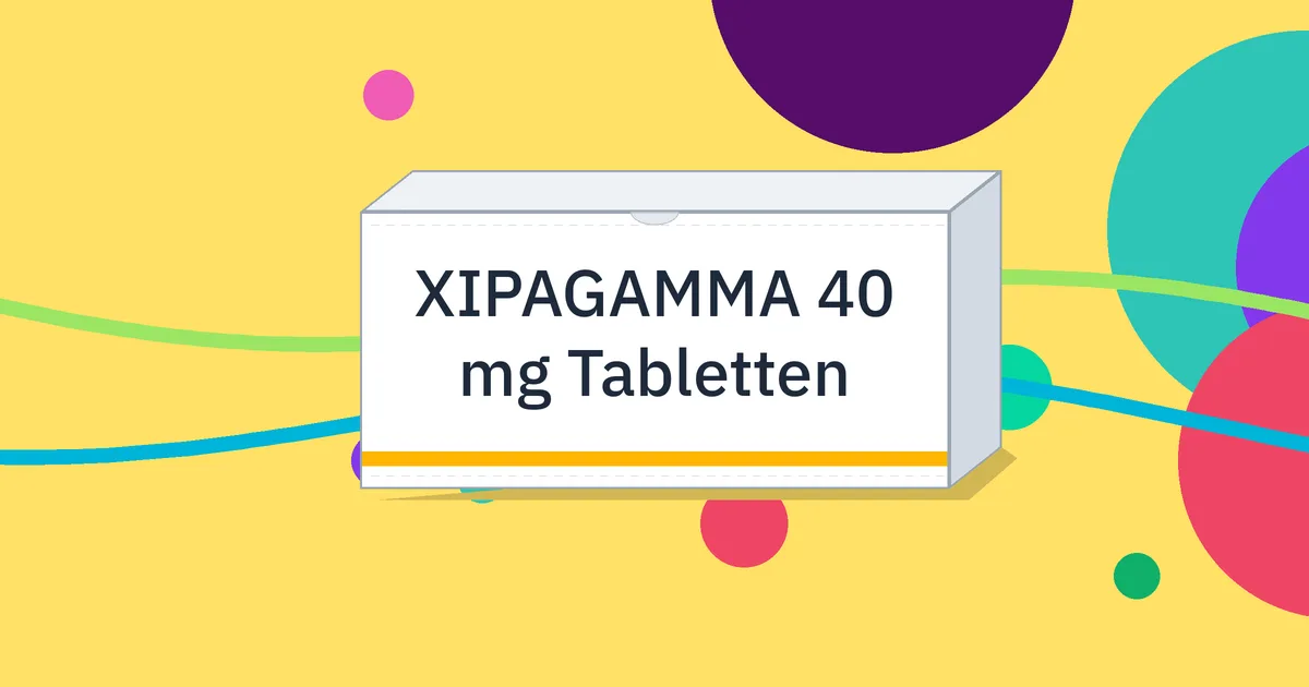 Symbolbild: Packung mit der Aufschrift XIPAGAMMA 40 mg Tabletten (PZN 03125630) – Verfügbarkeit und Bezug in Apotheken in Frankfurt am Main