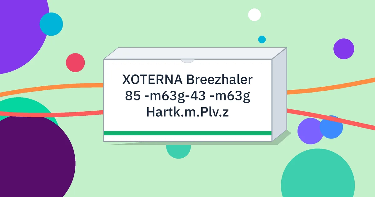 Symbolbild: Packung mit der Aufschrift XOTERNA Breezhaler 85 -m63g-43 -m63g Hartk.m.Plv.z (PZN 17881909) – Verfügbarkeit und Bezug in Apotheken in Frankfurt am Main