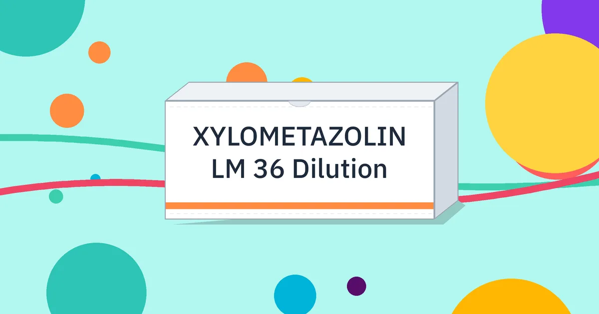 Symbolbild: Packung mit der Aufschrift XYLOMETAZOLIN LM 36 Dilution (PZN 13283726) – Verfügbarkeit und Bezug in Apotheken in Frankfurt am Main