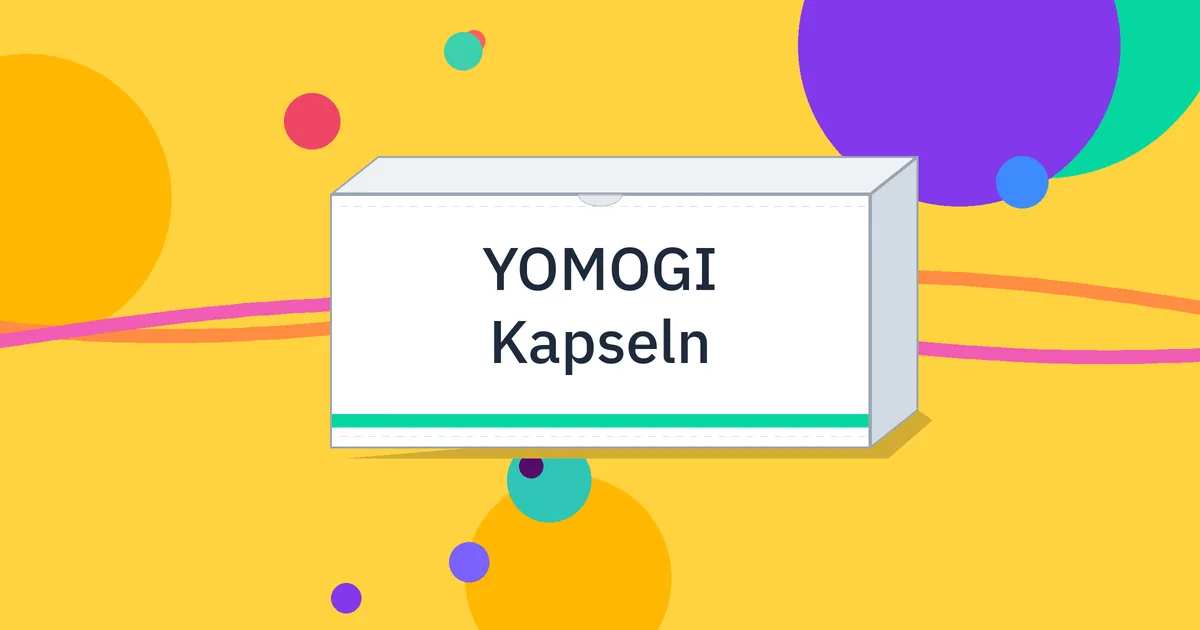 Symbolbild: Packung mit der Aufschrift YOMOGI Kapseln (PZN 01499148) – Verfügbarkeit und Bezug in Apotheken in Frankfurt am Main