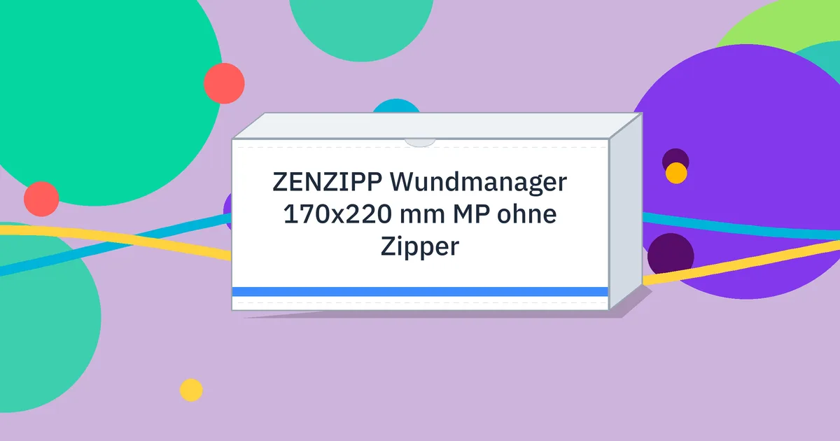 Symbolbild: Packung mit der Aufschrift ZENZIPP Wundmanager 170x220 mm MP ohne Zipper (PZN 13568328) – Verfügbarkeit und Bezug in Apotheken in Frankfurt am Main