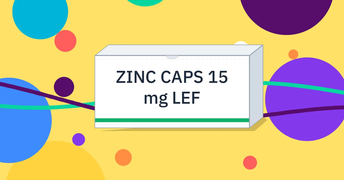 Symbolbild: Packung mit der Aufschrift ZINC CAPS 15 mg LEF (PZN 17964713) – Verfügbarkeit und Bezug in Apotheken in Frankfurt am Main