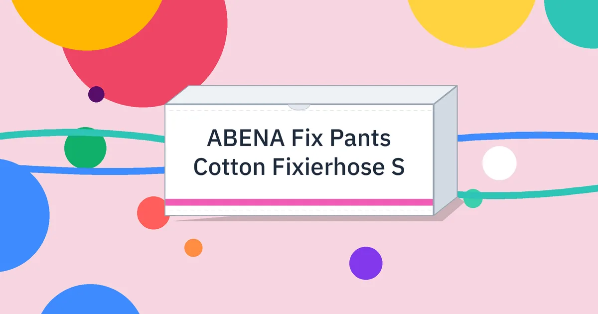 Symbolbild: Packung mit der Aufschrift ABENA Fix Pants Cotton Fixierhose S (PZN 18160767) – Verfügbarkeit und Bezug in Apotheken in Frankfurt am Main