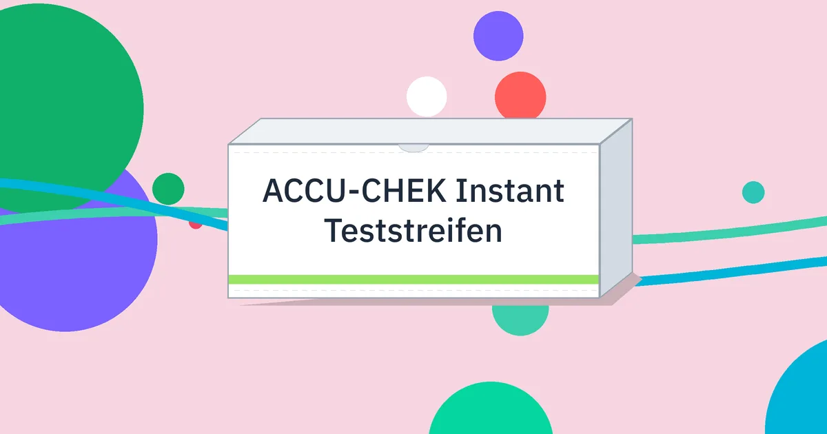 Symbolbild: Packung mit der Aufschrift ACCU-CHEK Instant Teststreifen (PZN 17522286) – Verfügbarkeit und Bezug in Apotheken in Frankfurt am Main