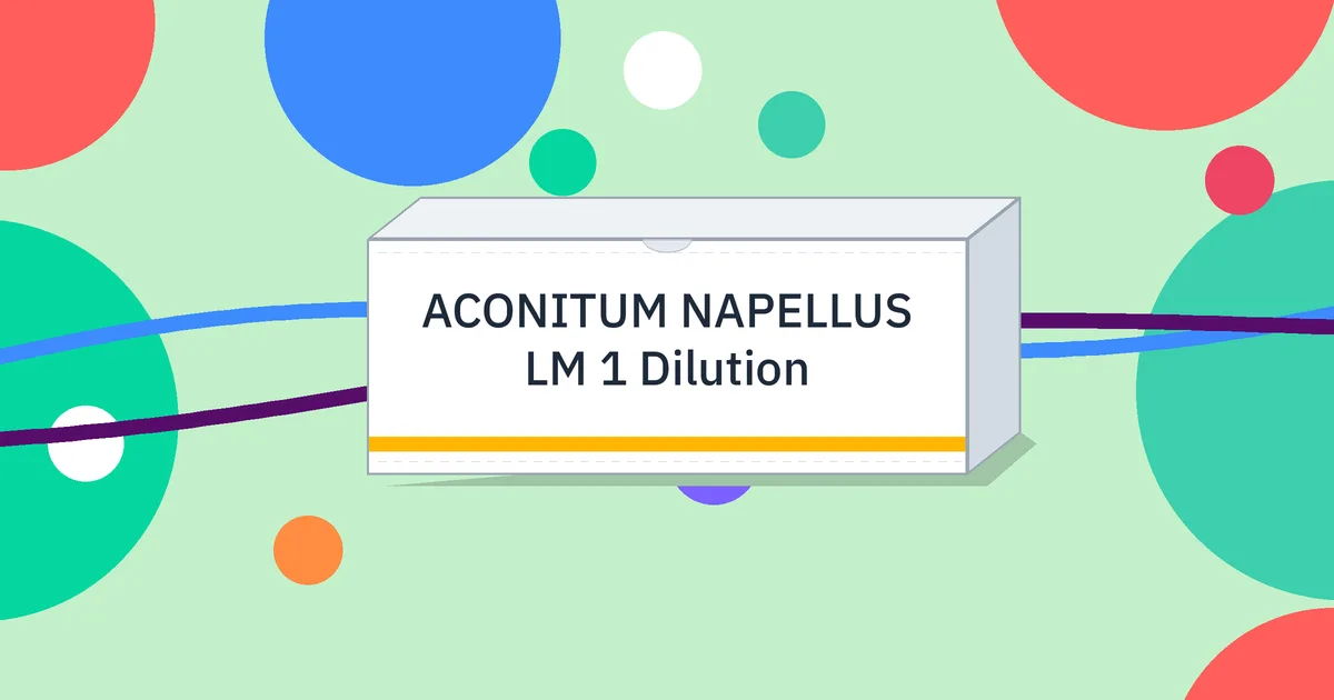 Symbolbild: Packung mit der Aufschrift ACONITUM NAPELLUS LM 1 Dilution (PZN 12754336) – Verfügbarkeit und Bezug in Apotheken in Frankfurt am Main