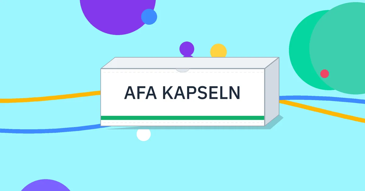 Symbolbild: Packung mit der Aufschrift AFA KAPSELN (PZN 01371649) – Verfügbarkeit und Bezug in Apotheken in Frankfurt am Main
