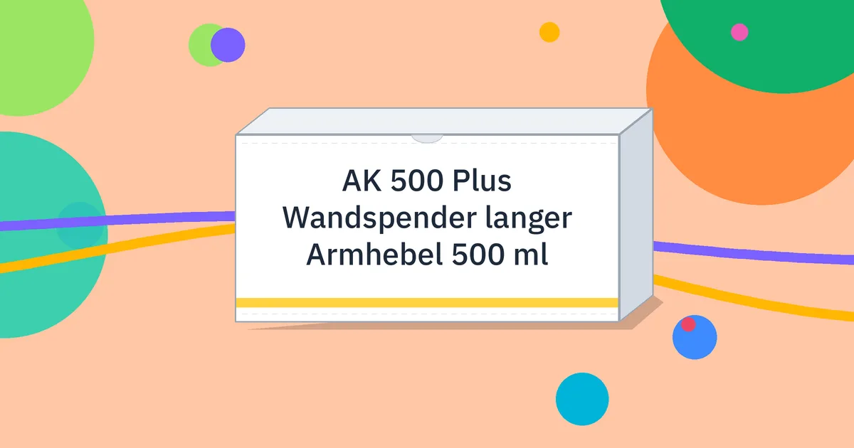 Symbolbild: Packung mit der Aufschrift AK 500 Plus Wandspender langer Armhebel 500 ml (PZN 15870830) – Verfügbarkeit und Bezug in Apotheken in Frankfurt am Main