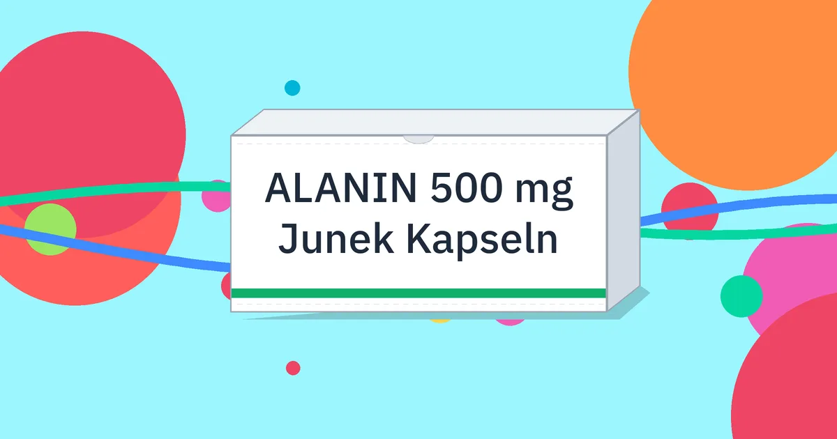 Symbolbild: Packung mit der Aufschrift ALANIN 500 mg Junek Kapseln (PZN 00131995) – Verfügbarkeit und Bezug in Apotheken in Frankfurt am Main