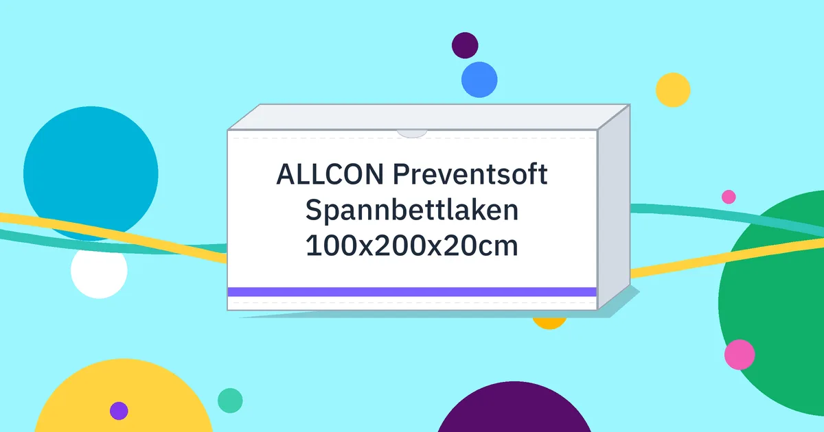 Symbolbild: Packung mit der Aufschrift ALLCON Preventsoft Spannbettlaken 100x200x20cm (PZN 03058158) – Verfügbarkeit und Bezug in Apotheken in Frankfurt am Main