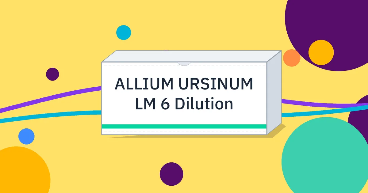 Symbolbild: Packung mit der Aufschrift ALLIUM URSINUM LM 6 Dilution (PZN 12757004) – Verfügbarkeit und Bezug in Apotheken in Frankfurt am Main