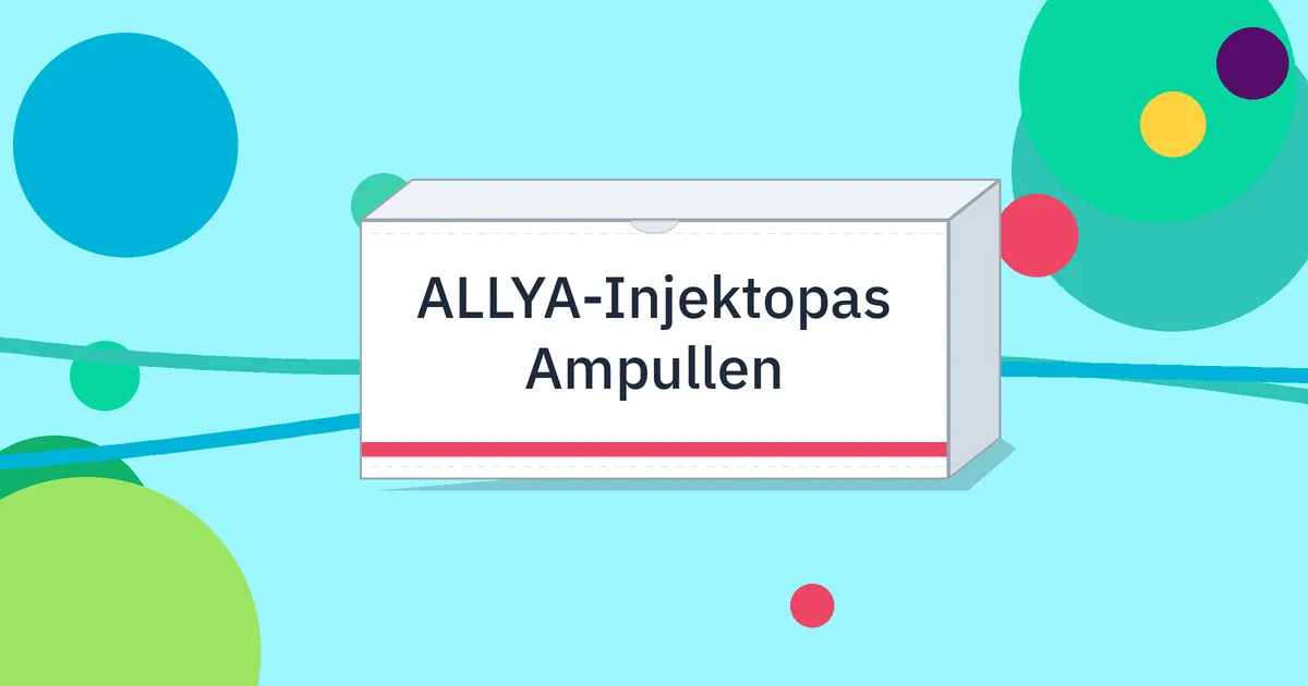 Symbolbild: Packung mit der Aufschrift ALLYA-Injektopas Ampullen (PZN 11127933) – Verfügbarkeit und Bezug in Apotheken in Frankfurt am Main