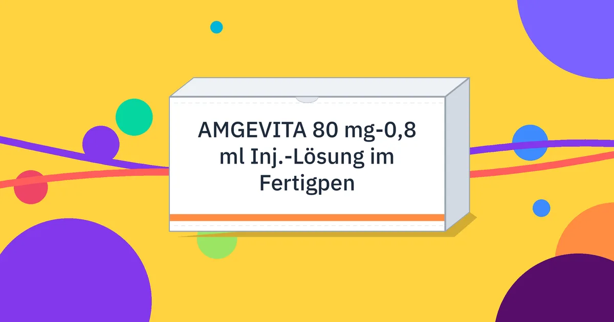 Symbolbild: Packung mit der Aufschrift AMGEVITA 80 mg-0,8 ml Inj.-Lösung im Fertigpen (PZN 19844137) – Verfügbarkeit und Bezug in Apotheken in Frankfurt am Main