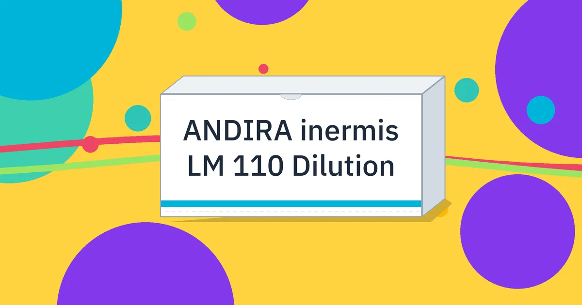 Symbolbild: Packung mit der Aufschrift ANDIRA inermis LM 110 Dilution (PZN 13329575) – Verfügbarkeit und Bezug in Apotheken in Frankfurt am Main