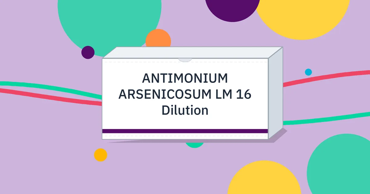 Symbolbild: Packung mit der Aufschrift ANTIMONIUM ARSENICOSUM LM 16 Dilution (PZN 13372223) – Verfügbarkeit und Bezug in Apotheken in Frankfurt am Main