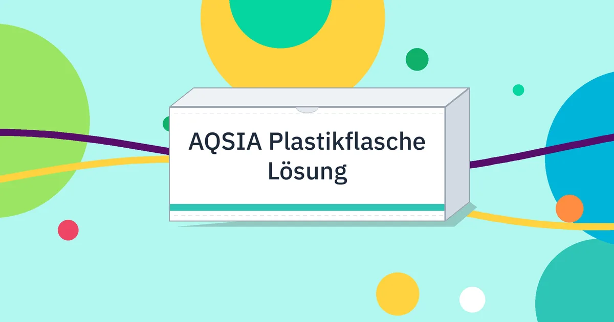 Symbolbild: Packung mit der Aufschrift AQSIA Plastikflasche Lösung (PZN 00359770) – Verfügbarkeit und Bezug in Apotheken in Frankfurt am Main