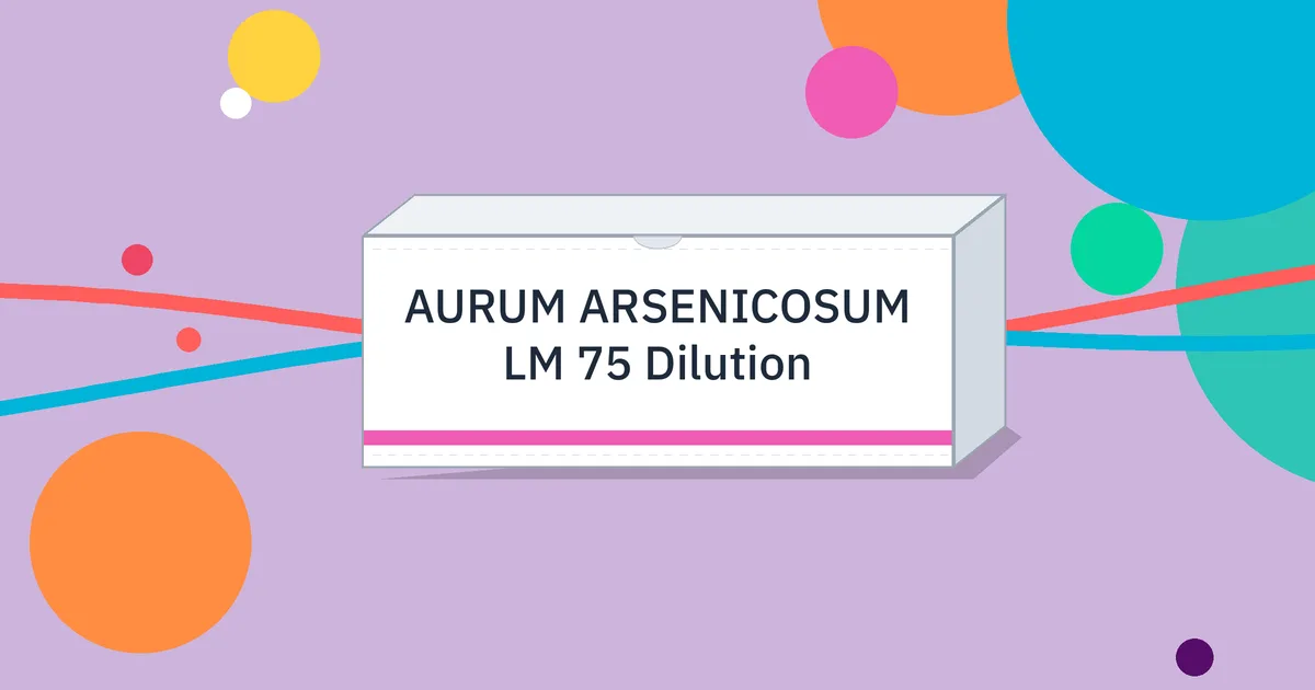 Symbolbild: Packung mit der Aufschrift AURUM ARSENICOSUM LM 75 Dilution (PZN 12783591) – Verfügbarkeit und Bezug in Apotheken in Frankfurt am Main