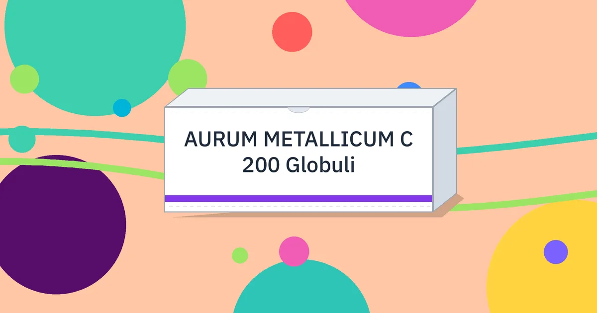 Symbolbild: Packung mit der Aufschrift AURUM METALLICUM C 200 Globuli (PZN 13718590) – Verfügbarkeit und Bezug in Apotheken in Frankfurt am Main