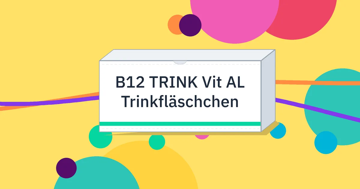 Symbolbild: Packung mit der Aufschrift B12 TRINK Vit AL Trinkfläschchen (PZN 17482635) – Verfügbarkeit und Bezug in Apotheken in Frankfurt am Main