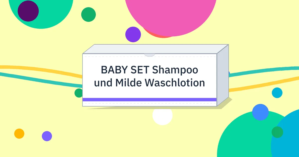 Symbolbild: Packung mit der Aufschrift BABY SET Shampoo und Milde Waschlotion (PZN 06764709) – Verfügbarkeit und Bezug in Apotheken in Frankfurt am Main