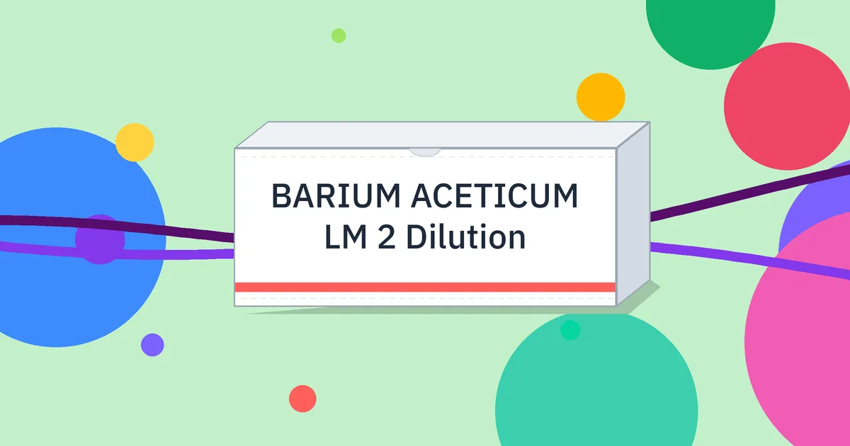 Symbolbild: Packung mit der Aufschrift BARIUM ACETICUM LM 2 Dilution (PZN 12788393) – Verfügbarkeit und Bezug in Apotheken in Frankfurt am Main