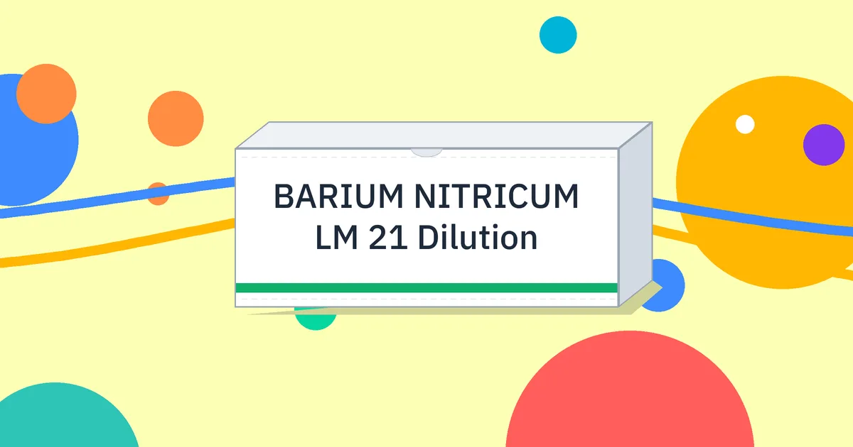 Symbolbild: Packung mit der Aufschrift BARIUM NITRICUM LM 21 Dilution (PZN 13377692) – Verfügbarkeit und Bezug in Apotheken in Frankfurt am Main
