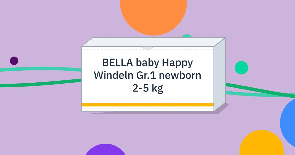 Symbolbild: Packung mit der Aufschrift BELLA baby Happy Windeln Gr.1 newborn 2-5 kg (PZN 19772610) – Verfügbarkeit und Bezug in Apotheken in Frankfurt am Main