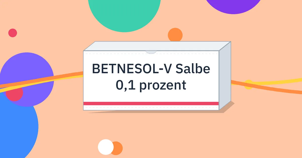Symbolbild: Packung mit der Aufschrift BETNESOL-V Salbe 0,1 prozent (PZN 18168415) – Verfügbarkeit und Bezug in Apotheken in Frankfurt am Main