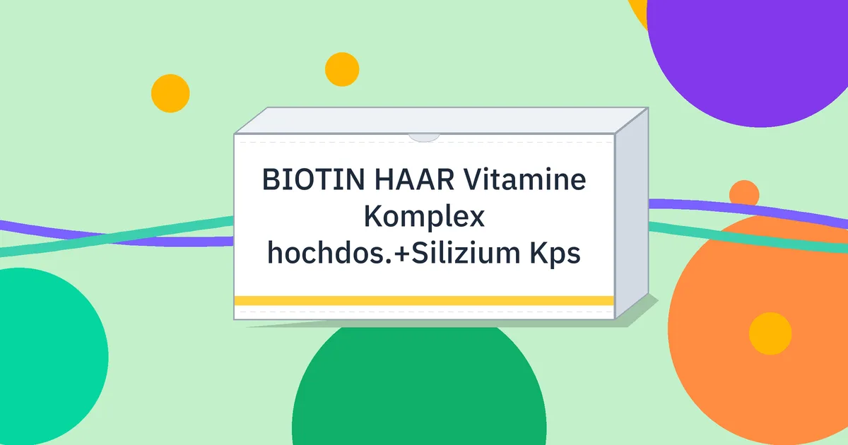 Symbolbild: Packung mit der Aufschrift BIOTIN HAAR Vitamine Komplex hochdos.+Silizium Kps (PZN 18662486) – Verfügbarkeit und Bezug in Apotheken in Frankfurt am Main