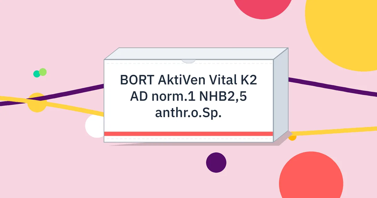Symbolbild: Packung mit der Aufschrift BORT AktiVen Vital K2 AD norm.1 NHB2,5 anthr.o.Sp. (PZN 17499558) – Verfügbarkeit und Bezug in Apotheken in Frankfurt am Main