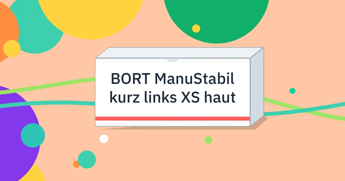 Symbolbild: Packung mit der Aufschrift BORT ManuStabil kurz links XS haut (PZN 04196141) – Verfügbarkeit und Bezug in Apotheken in Frankfurt am Main