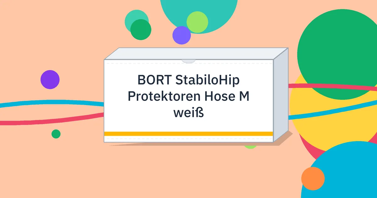 Symbolbild: Packung mit der Aufschrift BORT StabiloHip Protektoren Hose M weiß (PZN 05563825) – Verfügbarkeit und Bezug in Apotheken in Frankfurt am Main