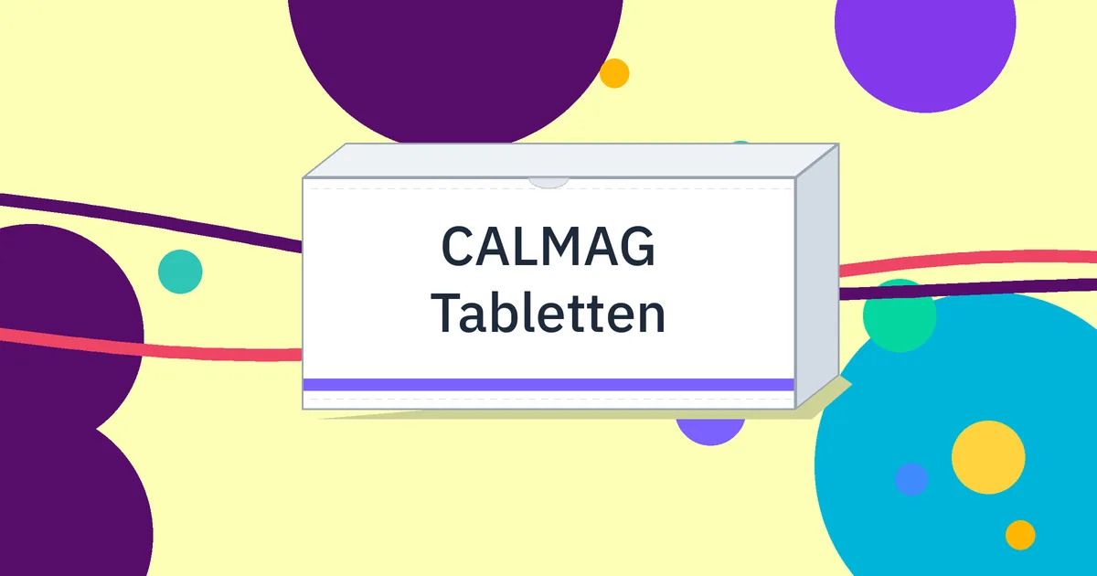 Symbolbild: Packung mit der Aufschrift CALMAG Tabletten (PZN 16822626) – Verfügbarkeit und Bezug in Apotheken in Frankfurt am Main