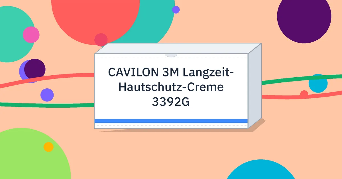 Symbolbild: Packung mit der Aufschrift CAVILON 3M Langzeit-Hautschutz-Creme 3392G (PZN 11285081) – Verfügbarkeit und Bezug in Apotheken in Frankfurt am Main