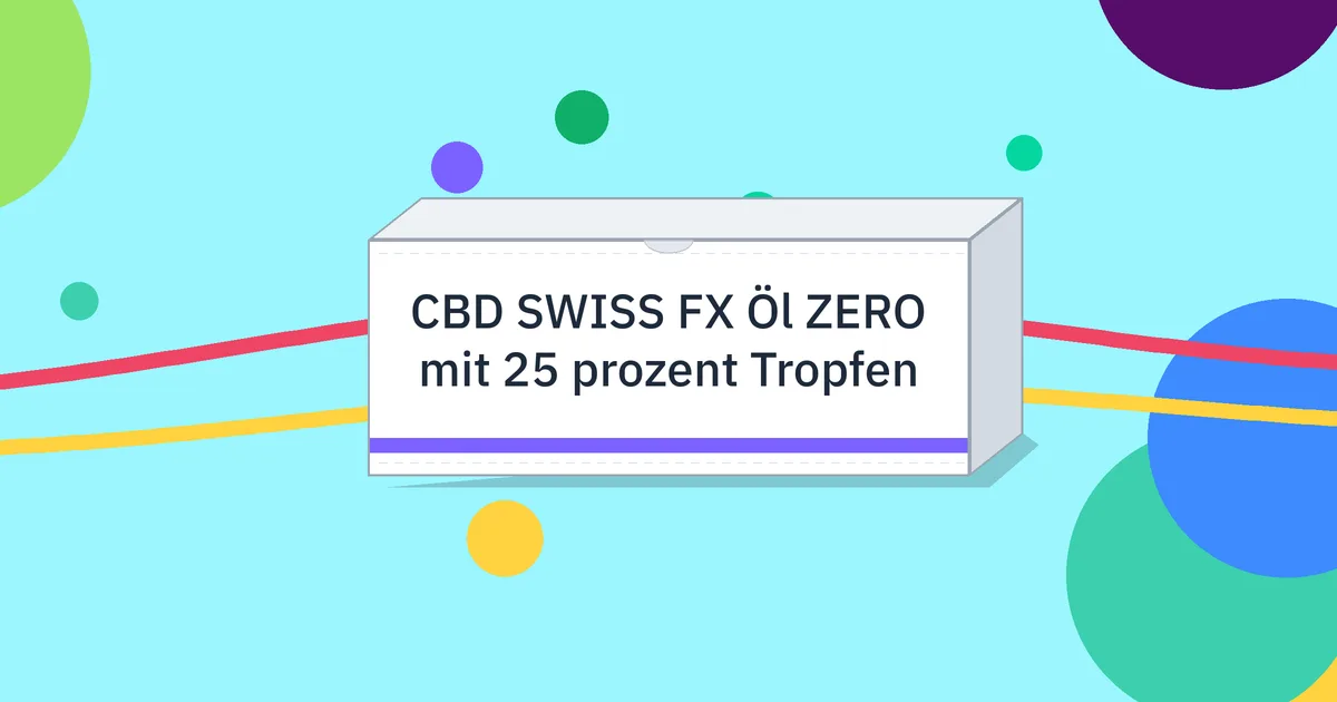 Symbolbild: Packung mit der Aufschrift CBD SWISS FX Öl ZERO mit 25 prozent Tropfen (PZN 18137834) – Verfügbarkeit und Bezug in Apotheken in Frankfurt am Main