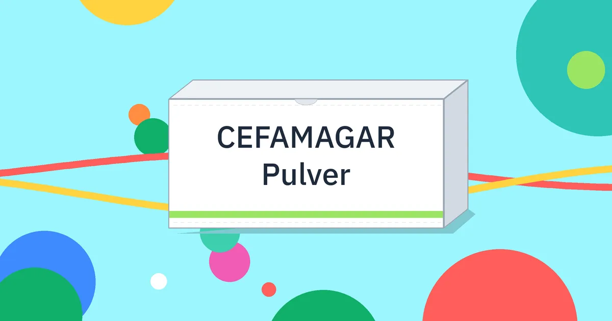 Symbolbild: Packung mit der Aufschrift CEFAMAGAR Pulver (PZN 01168948) – Verfügbarkeit und Bezug in Apotheken in Frankfurt am Main