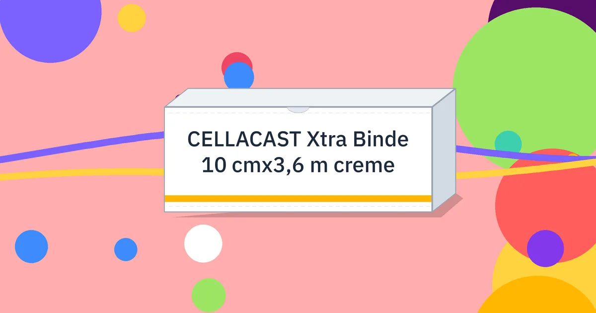 Symbolbild: Packung mit der Aufschrift CELLACAST Xtra Binde 10 cmx3,6 m creme (PZN 11381896) – Verfügbarkeit und Bezug in Apotheken in Frankfurt am Main