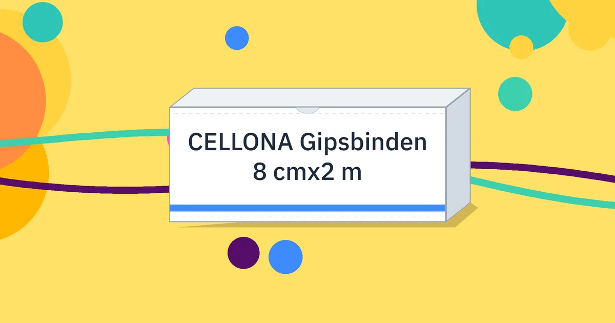 Symbolbild: Packung mit der Aufschrift CELLONA Gipsbinden 8 cmx2 m (PZN 11606800) – Verfügbarkeit und Bezug in Apotheken in Frankfurt am Main